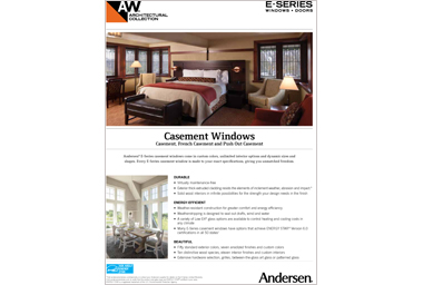 Andersen - E-SERIES Push Out - Your First Call For Help